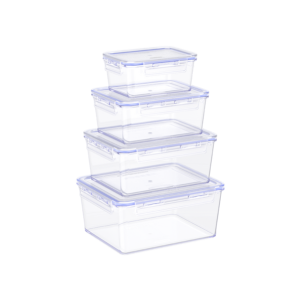Lock2Go 4-Pcs. Set of Food Storage Containers with Lids 300, 600, 900 ...