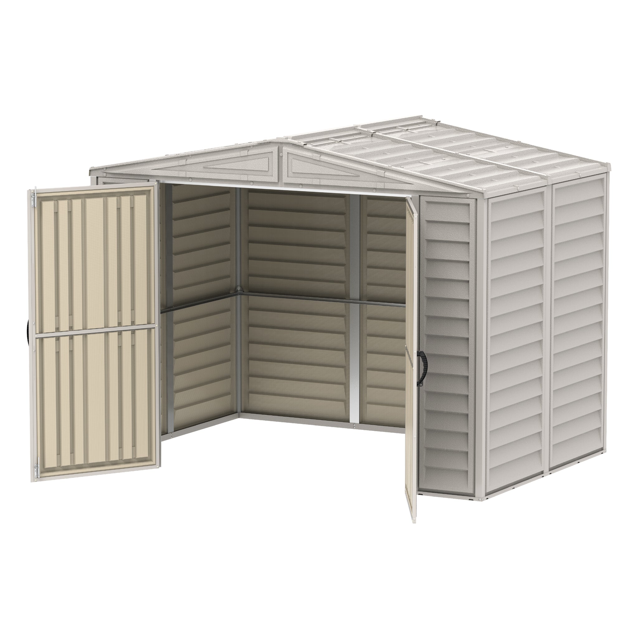 DuraMate 8x5.5ft (239.7x162.8x187.5 cm) Resin Storage Shed – Cosmoplast ...